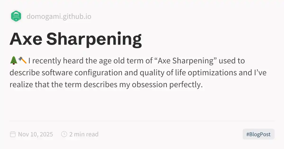 Axe Sharpening